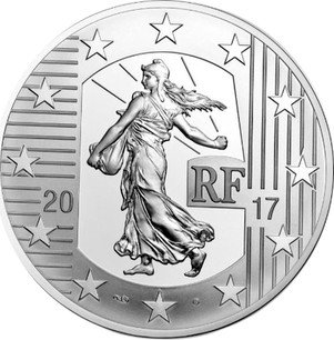French Silver 10 Euro "Louis d'Or Coin of Louis XIII" 2017 KM# 2378 ...