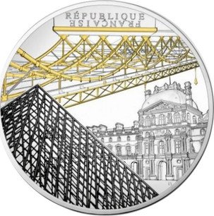 French Silver 10 Euro "Louvre" 2018 KM# 2501 | coinscatalog.NET