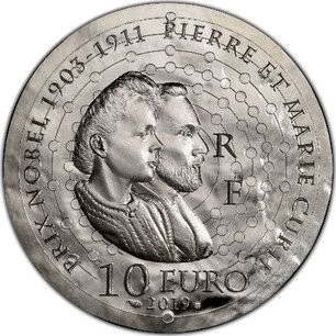 French Silver 10 Euro "Marie Curie" 2019 KM# 2777 | coinscatalog.NET