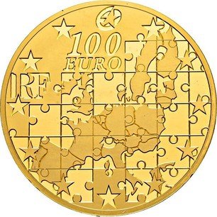 French 5 Oz Gold 100 Euro "European Union Expansion" 2004 KM# 1395 ...