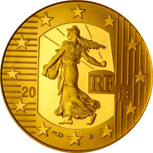 French 1/2 Oz Gold 100 Euro "Pessac Industrial Site. 40th Anniversary ...