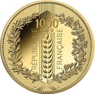 French Gold 1000 Euro "Oak Tree" 2020 KM# 2929 | coinscatalog.NET
