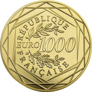French Gold 1000 Euro "Rooster" 2015 | coinscatalog.NET