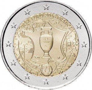 French Bi-Metallic 2 Euro "EURO Football Championship" 2016 ...