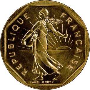 French Gold 2 Francs Modern Republic 1983 KM# P776 | coinscatalog.NET