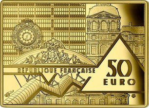 French Gold 50 Euro "The Great Wave off Kanagawa" 2020 KM# 2911 ...