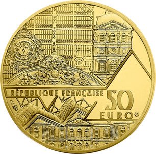 French Gold 50 Euro "The Kiss" 2018 KM# 2522 | coinscatalog.NET