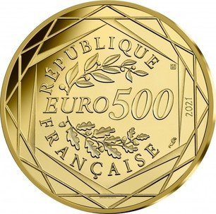 French Gold 500 Euro "Ron, Harry Potter and Hermione" 2021 KM# 3047 ...