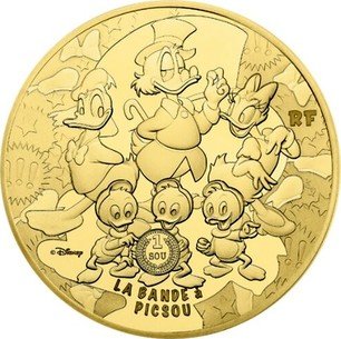 French Gold 500 Euro "Scrooge McDuck. Duck Tales" 2017 | coinscatalog.NET