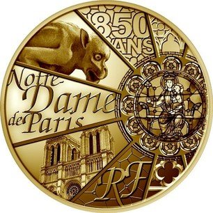 French Gold 5000 Euro "Notre Dame de Paris" 2013 KM# 2127 ...