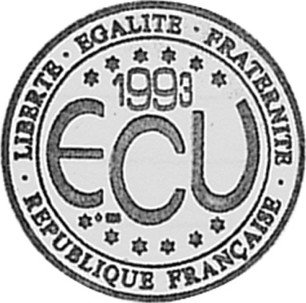 French Silver ECU Modern Republic 1993 X# 62 | coinscatalog.NET
