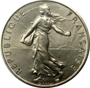 French Nickel 1/2 Franc "The Sower" 1965-1985 | coinscatalog.NET