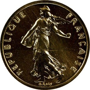 French Gold 1/2 Franc "The Sower" 1979 KM# P636 | coinscatalog.NET