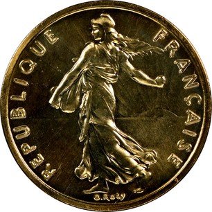 French Gold 1/2 Franc "The Sower" 1978 KM# P607 | coinscatalog.NET