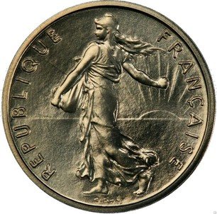 French Silver 1/2 Franc "Piedfort" 1971 KM# P425 | coinscatalog.NET