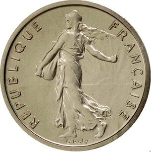French Nickel 1/2 Franc "Piedfort" 1971 KM# P424 | coinscatalog.NET