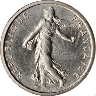 French Silver 1/2 Franc "Piedfort" 1968 KM# P399 | coinscatalog.NET