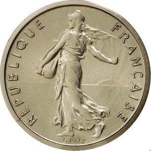 French Nickel 1/2 Franc "Piedfort" 1968 KM# P398 | coinscatalog.NET