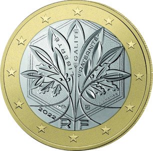 French Bi-Metallic 1 Euro "Tree of Life" 2022-2024 | coinscatalog.NET