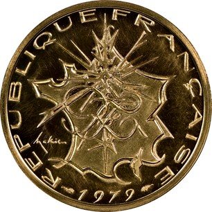 French Gold 10 Francs Modern Republic Decimal Coinage 1979 KM# P649 ...