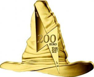 French Gold 200 Euro "Magic Sorting Hat" 2022 KM# 3116 | coinscatalog.NET