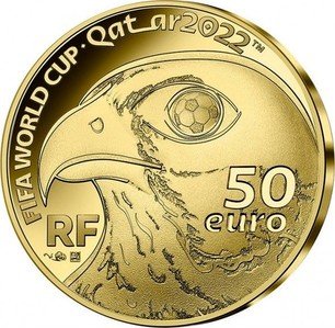 French Gold 50 Euro "FIFA World Cup of Football" 2021 KM# 3024 ...