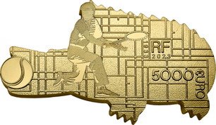 French 1 Kilo Gold 5000 Euro "Lacoste Crocodile" 2023 | coinscatalog.NET