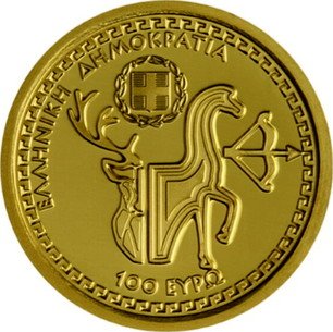 Greek Gold 100 Euro "Greek Mythology. Artemis" 2023 | coinscatalog.NET