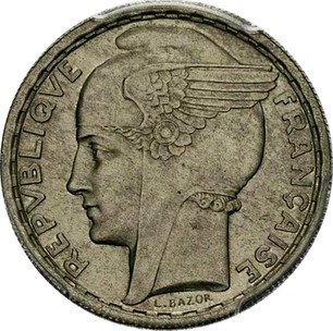 French Copper-Nickel 100 Francs "Essai. Bazor" 1929 | coinscatalog.NET