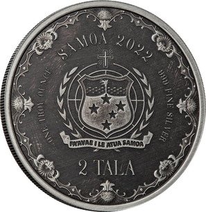 Samoan 1 Oz Silver 2 Tala "Mermaid Princess of the Seas. Antique" 2022 ...