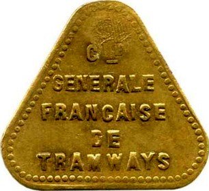 French Brass 25 Centimes "Le Havre. General of Tramways" 1916 ...