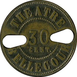 French Nickel plated Brass 30 Centimes "Lyon. Theatre Bellecour" 1917 ...