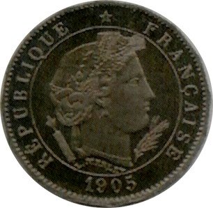 French Nickel 5 Centimes "Essai by Merley. Type I. 16 Sides" 1905 ...