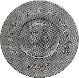 French Nickel 5 Centimes "Essai by Rude" 1905 | coinscatalog.NET