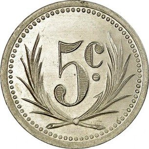 French Aluminum 5 Centimes "Marseille. French Company La Canebiere ...