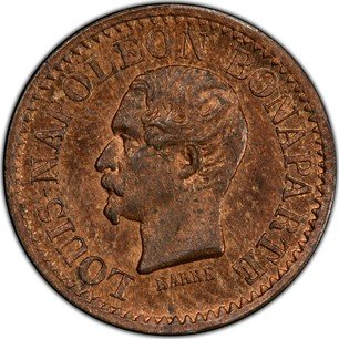 French Bronze 1 Centime "Louis Napoléon Bonaparte pattern" 1851 ...