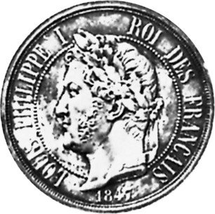 French Silver 1 Decime "Louis Philippe Essai" 1847 KM# Pn38 ...