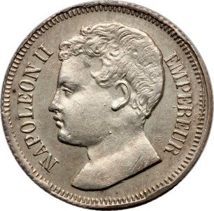 French Silver 1 Franc "Napoleon II Essai" 1816 X# E12 | coinscatalog.NET