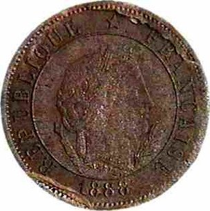 French Cardboard 10 Centimes "Essai by Merley. Type II" 1888 ...