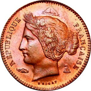 10 céntimos de cobre francés "Libertine with Radiant Level Essai by ...