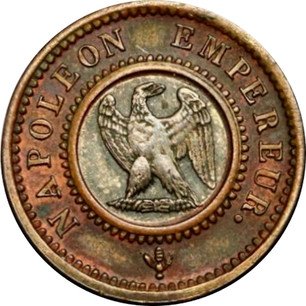 French Bi-Metallic 10 Centimes "Napoleon Coin Pattern" 1806 ...