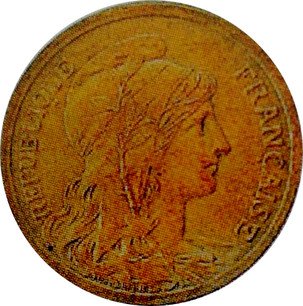 French Bronze 2 Centimes "Liberty" 1898 | coinscatalog.NET