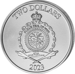 Niuean 1 Oz Silver Two Dollars "Ram of Calvary" 2023 | coinscatalog.NET