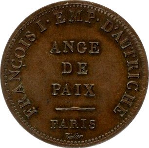 French Bronze 2 Francs "First Restoration. Austria" 1814 X# M1 ...
