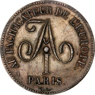 French Silver 5 Francs "First Restoration. Russia. Alexander I Visit to ...