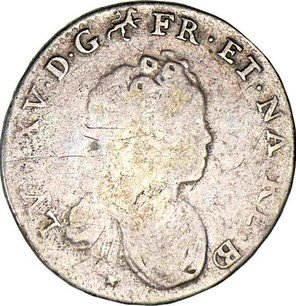 French Silver 1/10 ECU "Louis XV" 1716-1719 | coinscatalog.NET