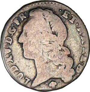 French Silver 1/10 ECU "Louis XV." 1741-1767 | coinscatalog.NET