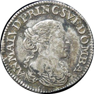French Silver 1/12 ECU "Anna Mary Louise 3rd Type" 1664 | coinscatalog.NET