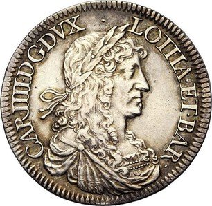 French Silver 1/2 ECU "Charles IV" 1663-1668 | coinscatalog.NET