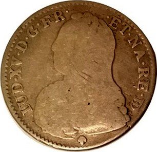 French Silver 1/2 ECU "Louis XV Coinage" 1726-1739 | coinscatalog.NET